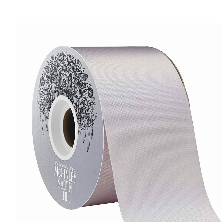 Silver Grey Satin Acetate Ribbon | Amistad Floral & Crafts LLC
