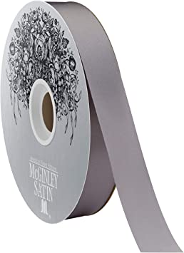 Pewter Satin Acetate Ribbon